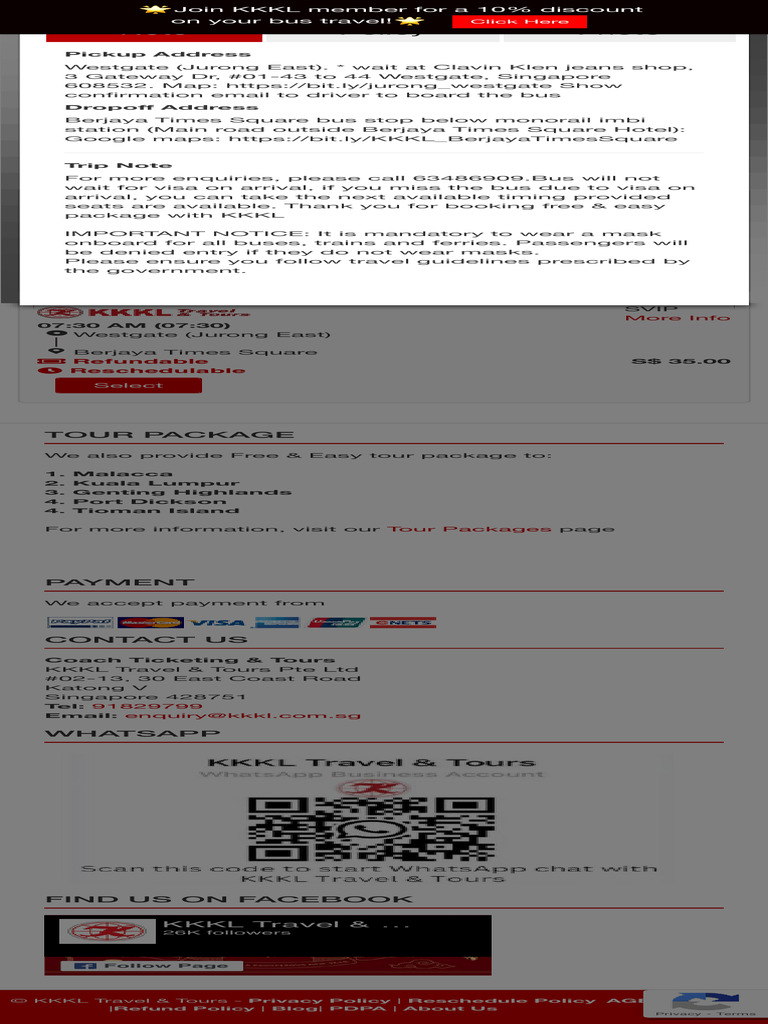 Booking New KKKL Travel & Tours | PDF | Public Transport | Transport