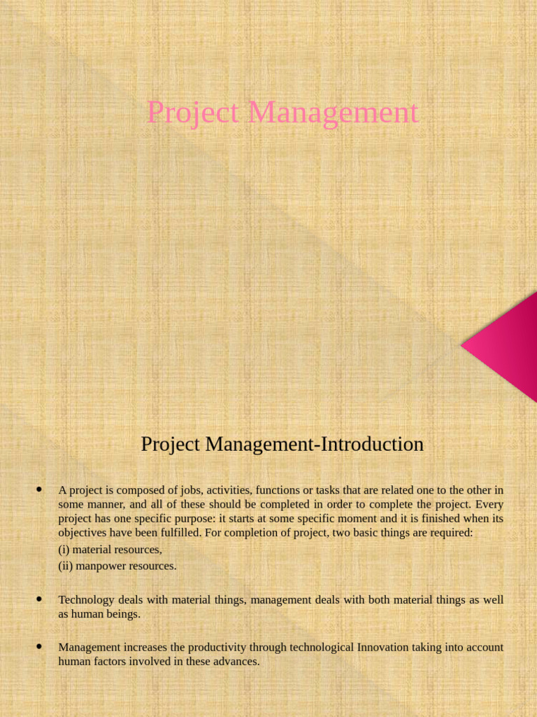 Project Management Pdf Project Management Goal