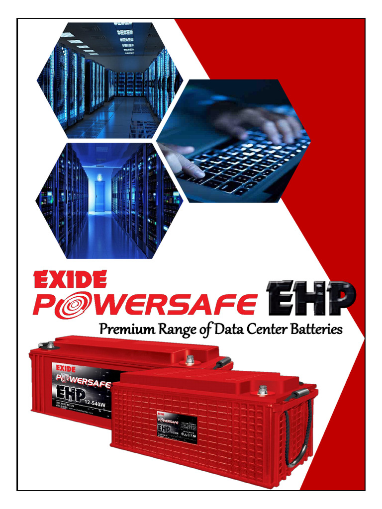 Exide Powersafe Ehp Top Terminal Range | PDF | Electrical Resistance And Conductance | Electricity