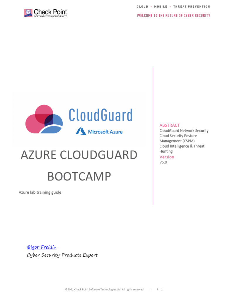 Azure CloudGuard Bootcamp Guide | PDF | Cloud Computing | Ip Address
