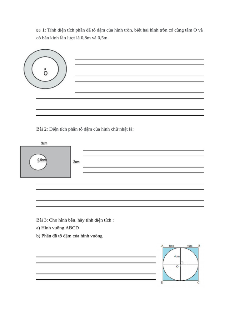 Bài tập hình học lớp 5 hk2 | PDF