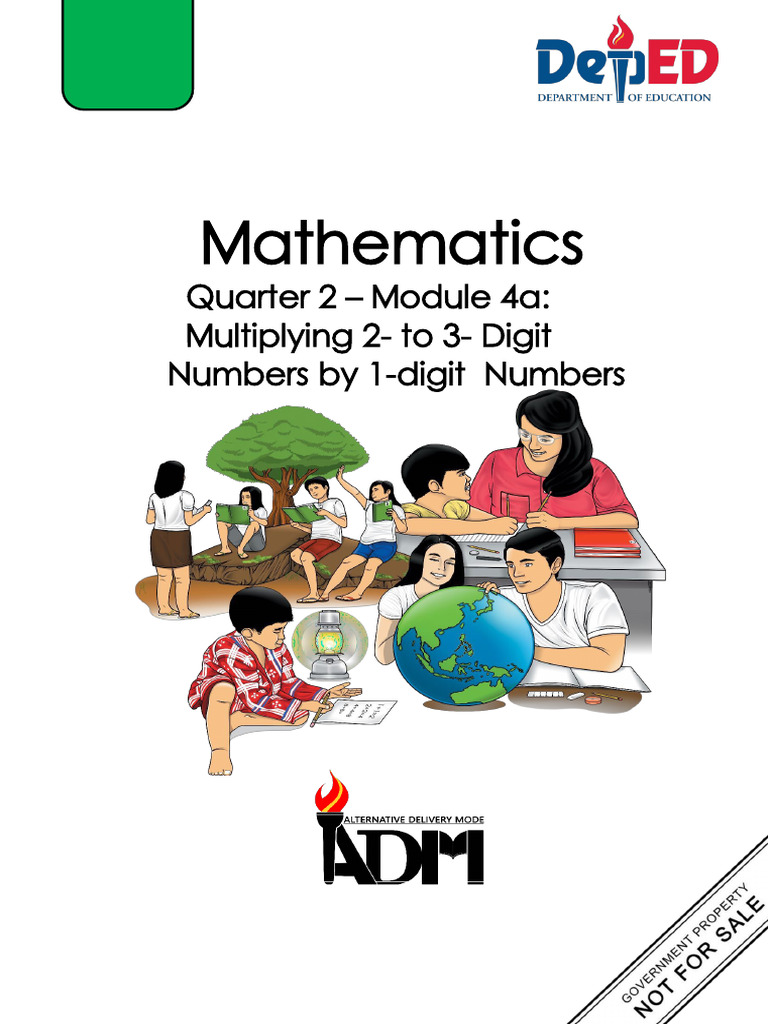 SLMQ2G3MathematicsM4a_v2 | PDF | Multiplication | Mathematics