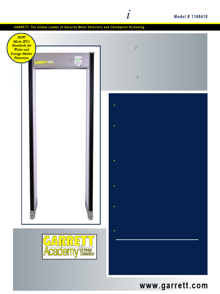 PD-6500I | PDF | Metal Detector | Transportation Security Administration