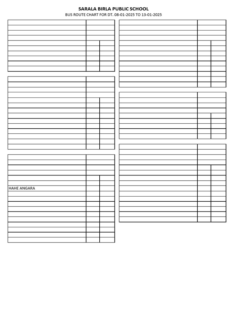 Bus Route Chart From Dt. 08-01-2025 To 13-07-2025 (Std. Ix To Xii) | PDF