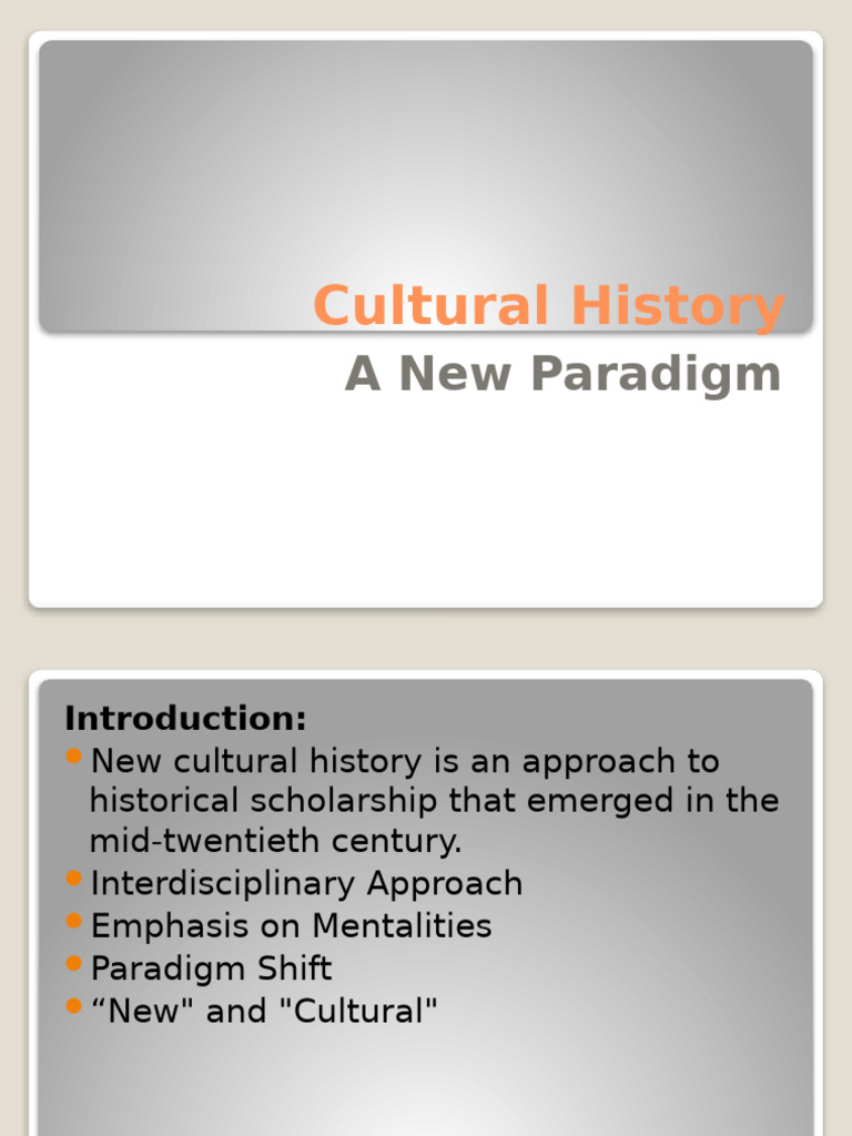 Cultural History Presentation | PDF | Liberal Arts Education