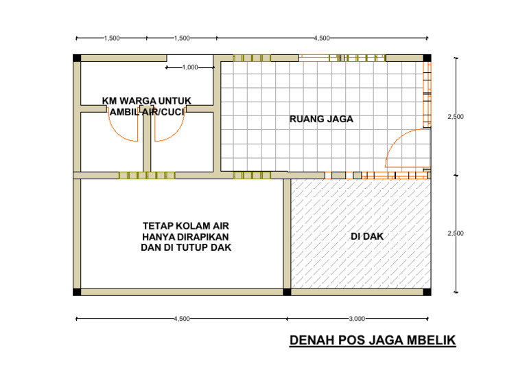 Denah Pos Jaga Mbelik | PDF