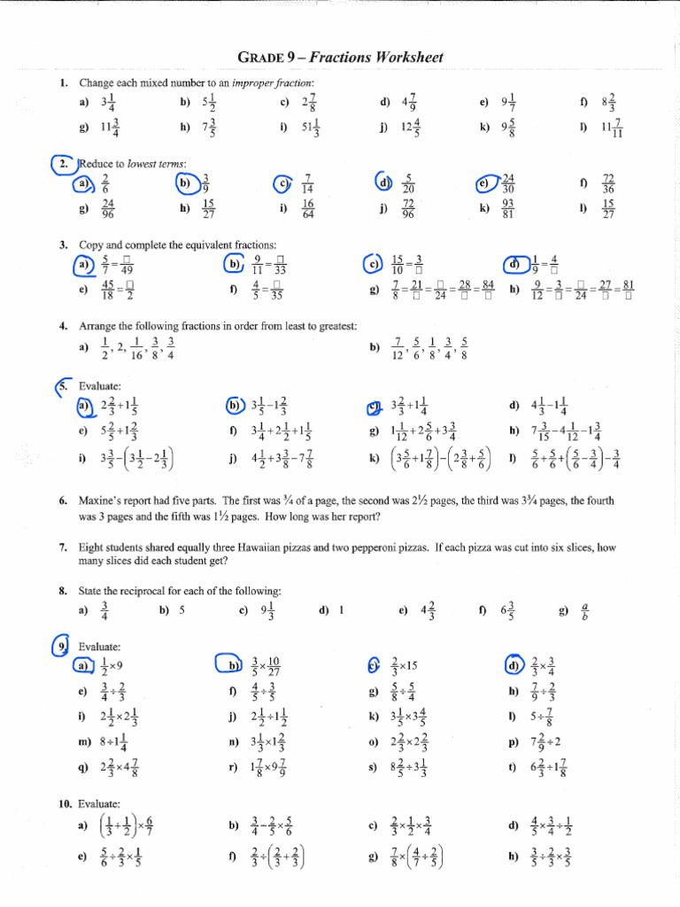 Fractions | PDF