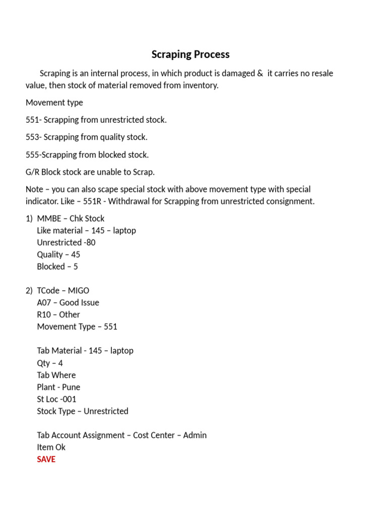 Scrap material | PDF