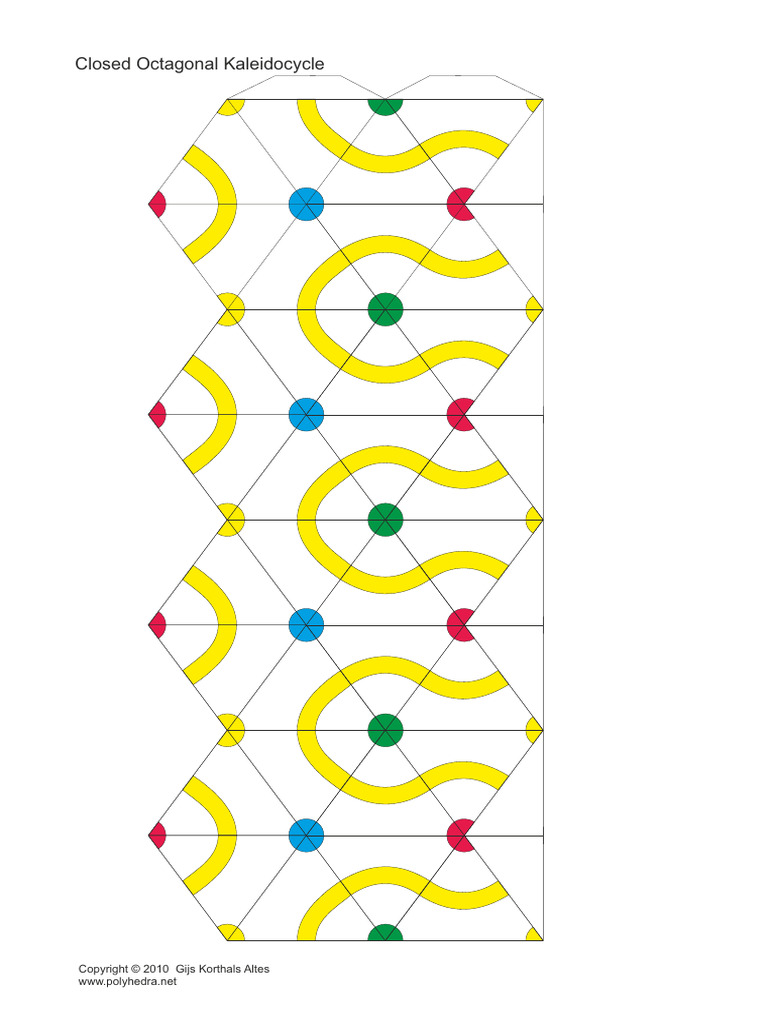 Octagonal Kaleidocycle Closed Color 2 | PDF