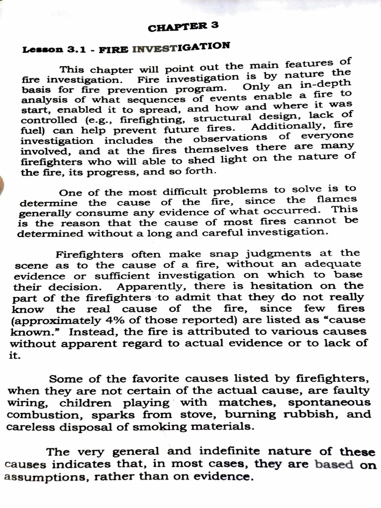 Chapter 5 - Fire Investigation | PDF | Fires | Firefighting