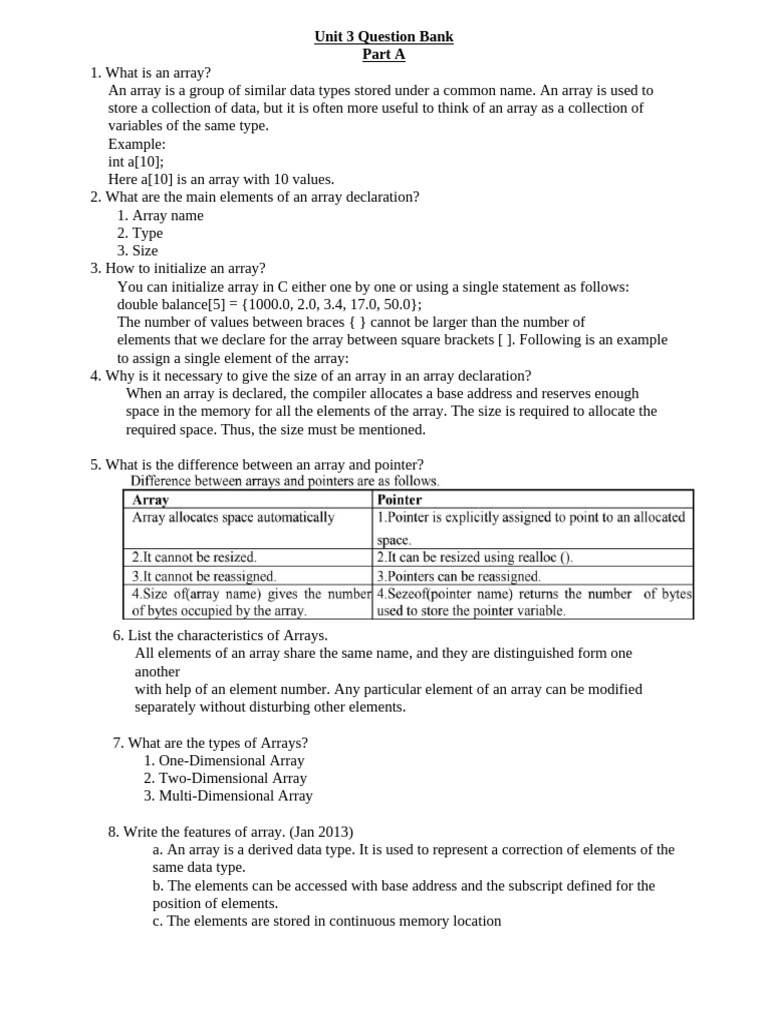 Question Bank UNIT III | PDF | String (Computer Science) | Pointer ... Question Bank UNIT III | PDF | String (Computer Science) | Pointer ...