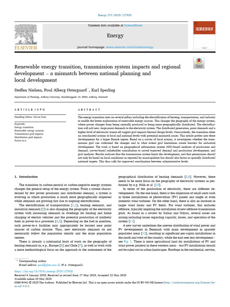 Renewable Energy Transition Impacts | PDF | Wind Power | Electrical Grid