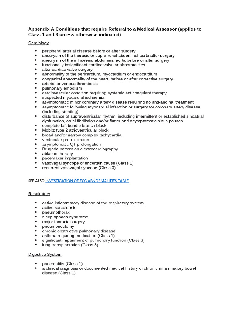 Mandatory Referrals | PDF | Heart | Medical Specialties