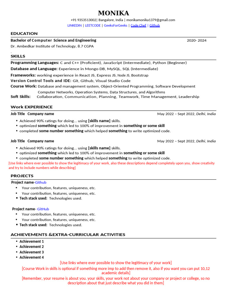 Template+advice | PDF | Software Engineering | Computing