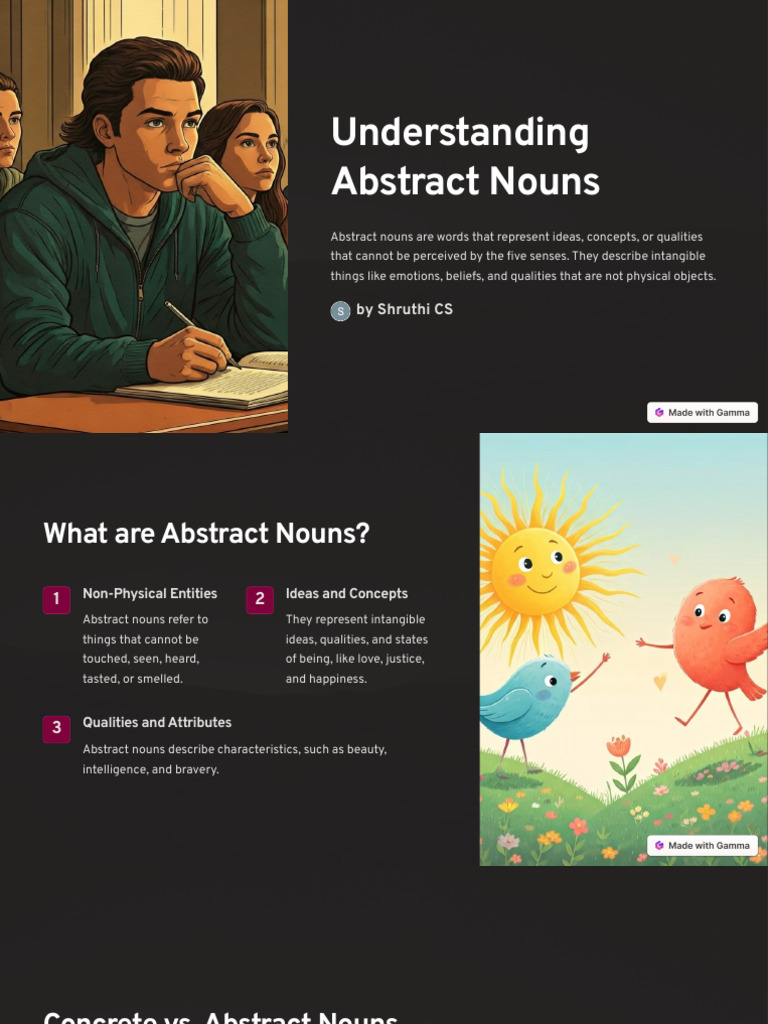 Understanding Abstract Nouns | PDF | Idea | Noun