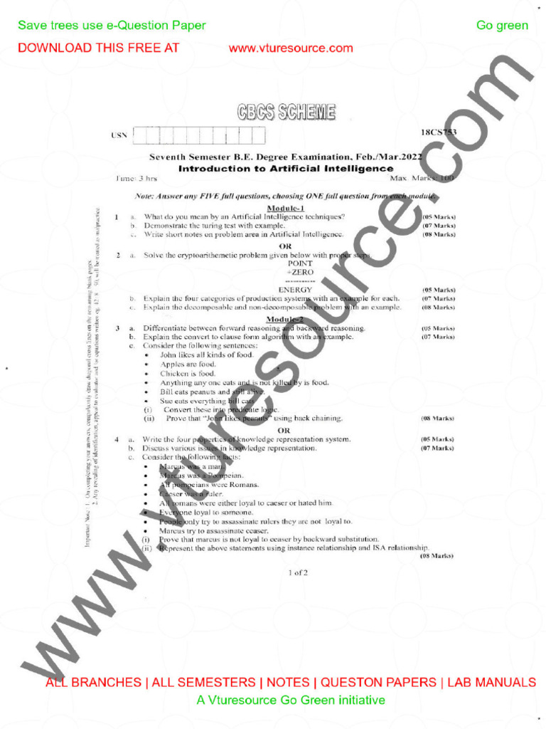 AI QN March 2022 | PDF