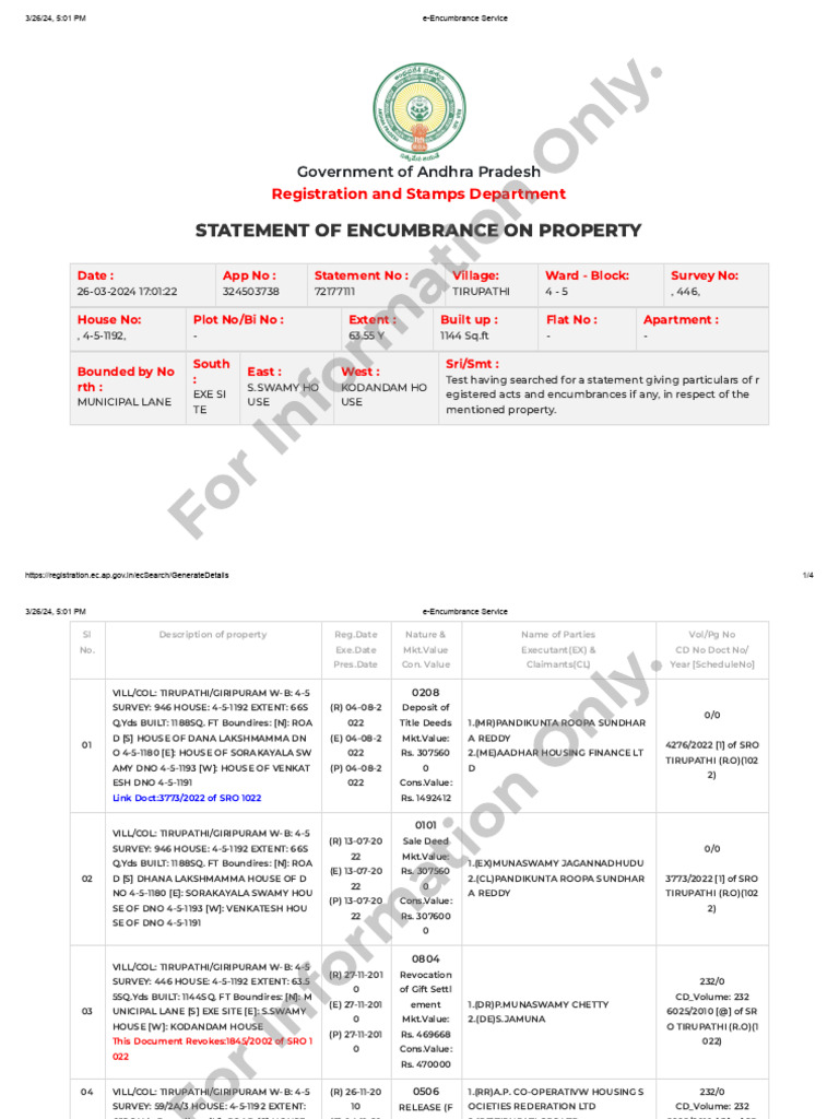 E-Encumbrance Service 6025-2010 | PDF
