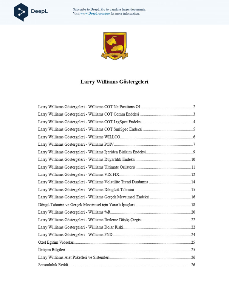 Larry Williams Indicators - TradingApp® Store (PDFDrive) TR | PDF