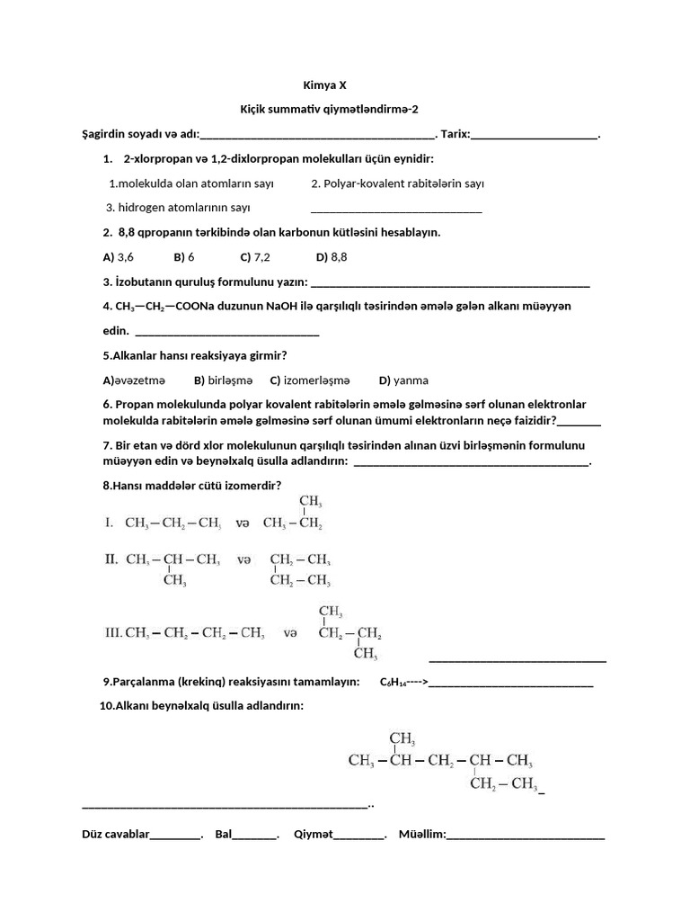 10 Cu Sinif Ksq-2 | PDF