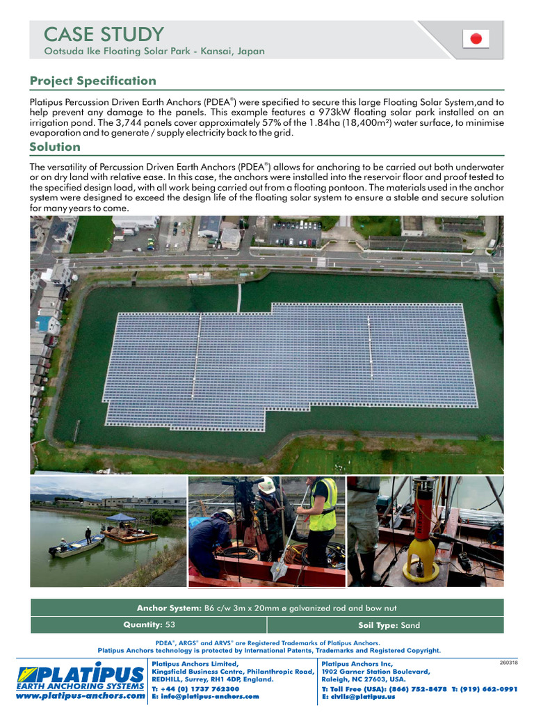 Platipus Case Study - Floating Solar, Japan - 260318 | PDF