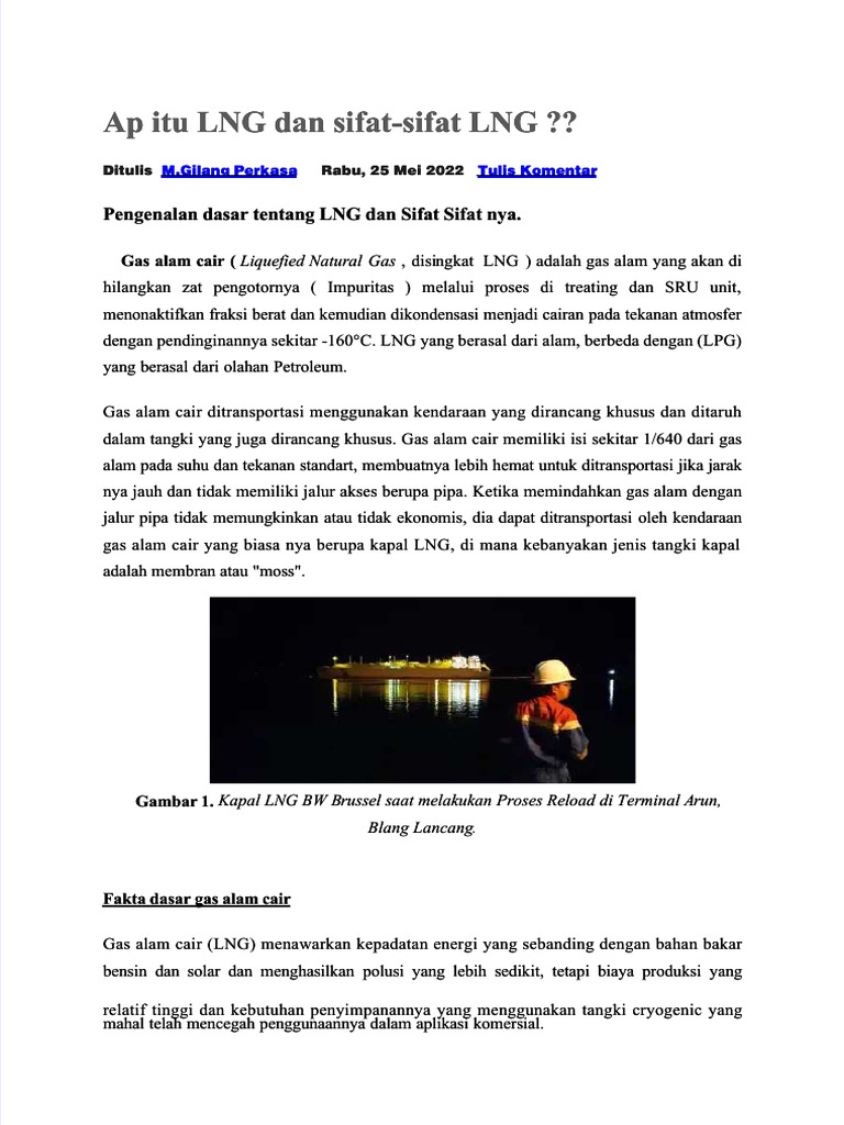 Ap Itu LNG Dan Sifat-Sifat LNG ?? | PDF