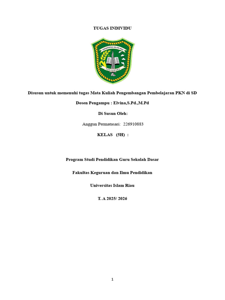 Anggun Permatasari Tugas INSTRUMEN PENILAIAN BESERTA CONTOHNYA | PDF