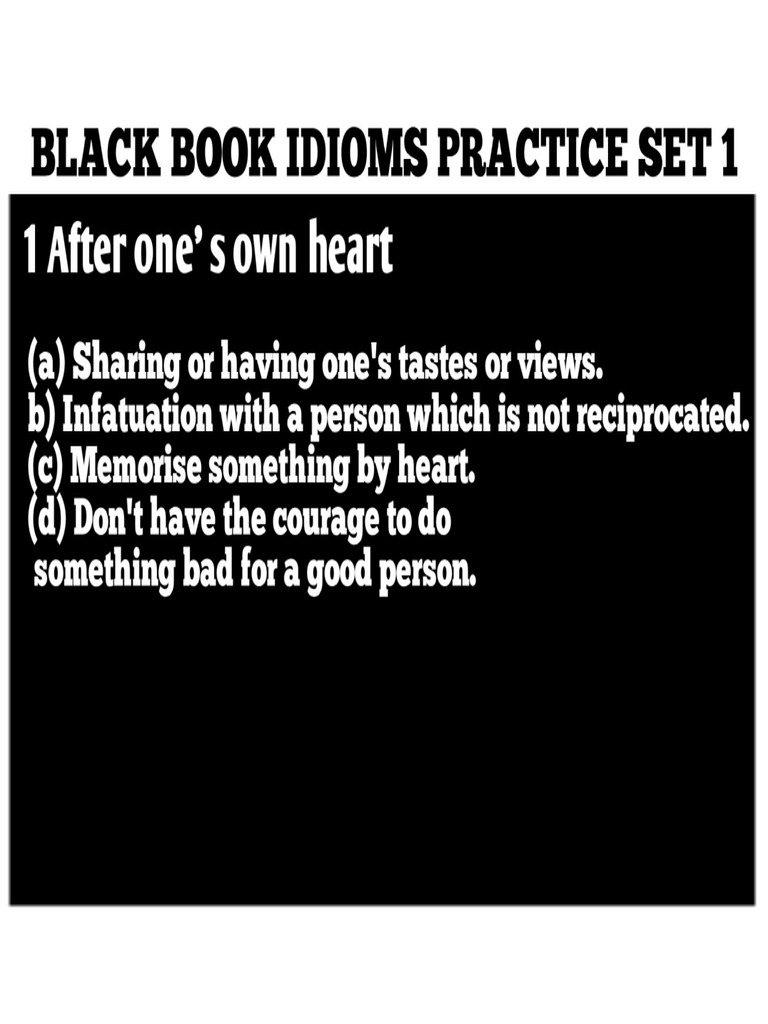 Idioms and Phrases Practice Set | PDF