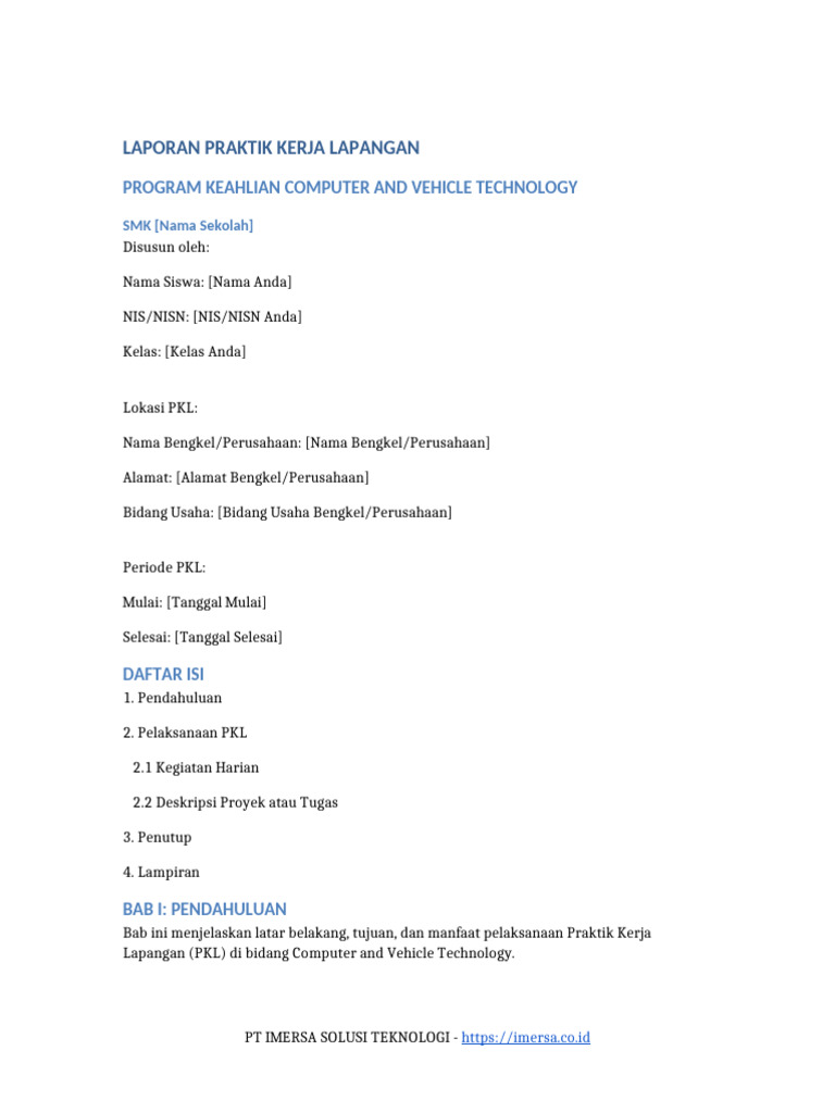 Laporan PKL CVT | PDF