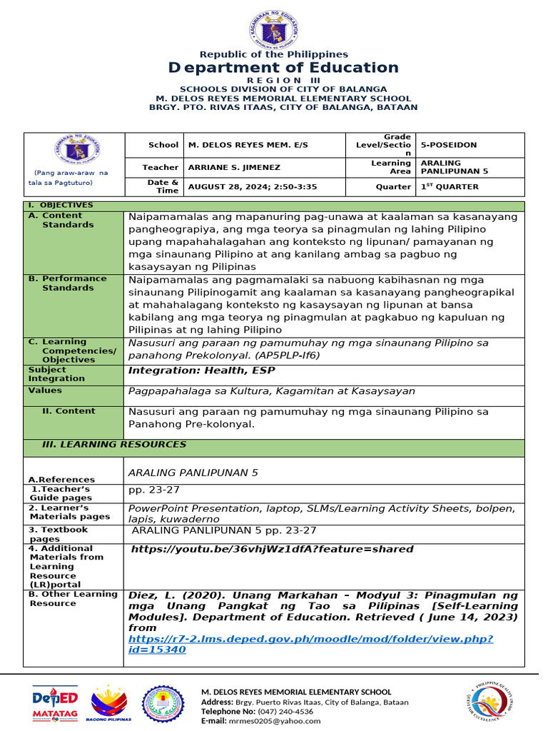 DLP Cot Q1 Ap5 | PDF