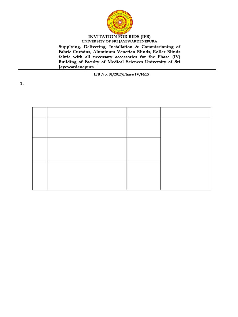 Windows-Curtains Bidding Document | PDF | Specification (Technical ...