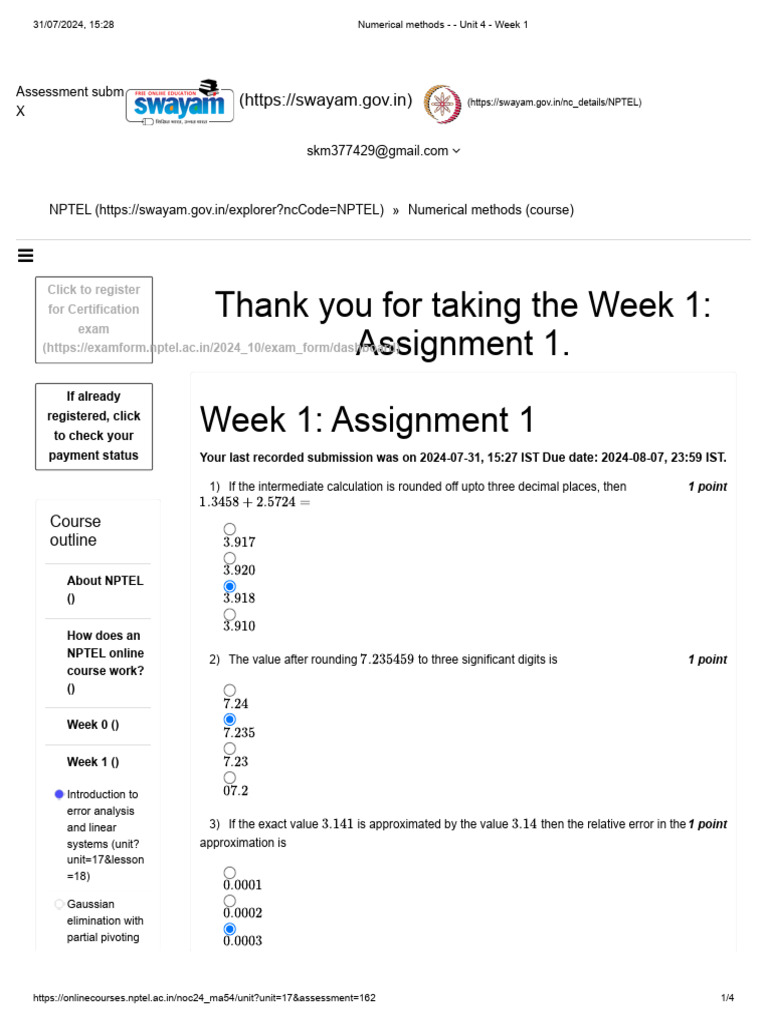 Numerical Methods Unit 4 Week 1 Pdf Numerical Analysis Computational Science
