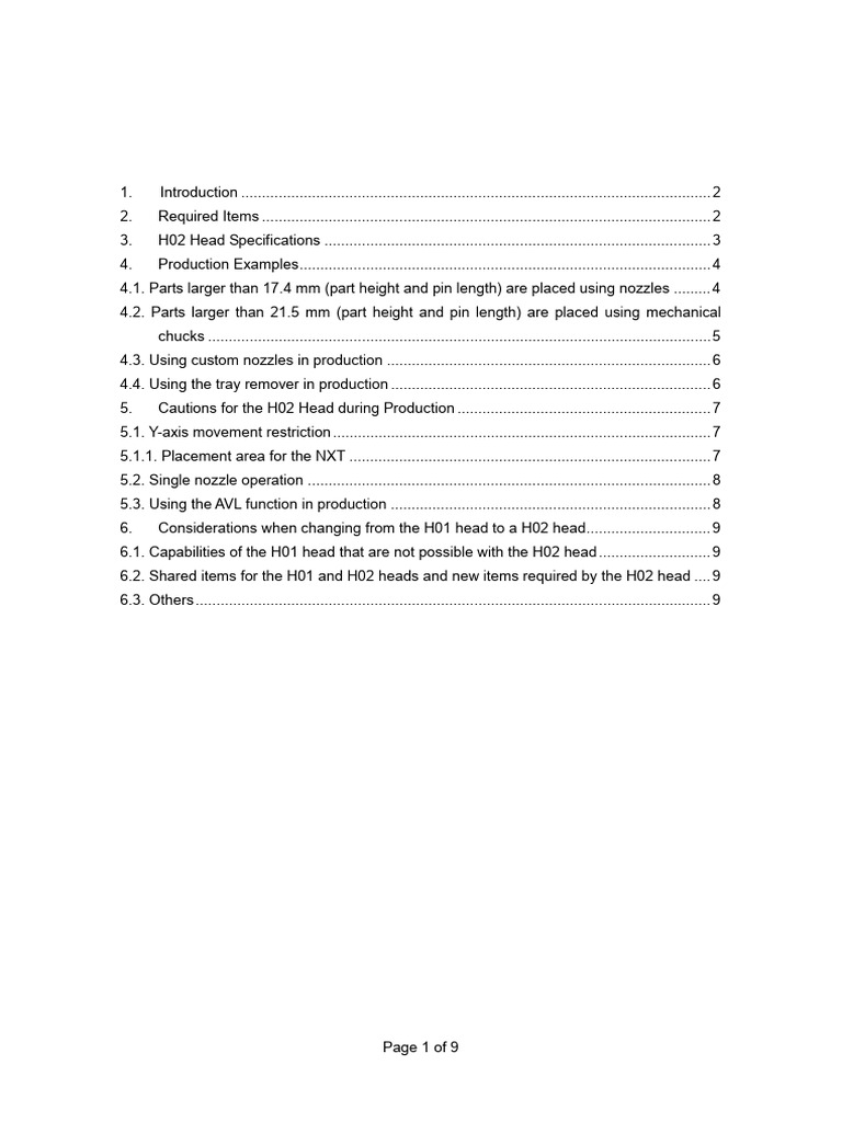 H02 Head Operation Manual | PDF | Computing