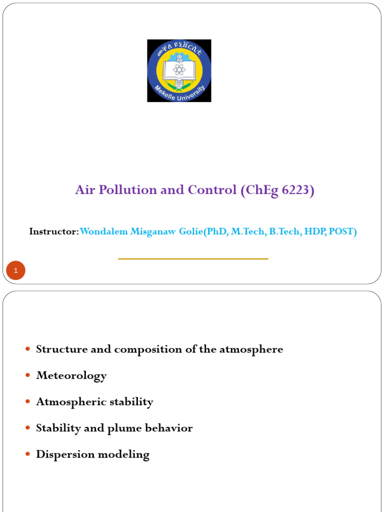 Air Pollution Dispersion Meteorology Guide | PDF | Cloud | Sky