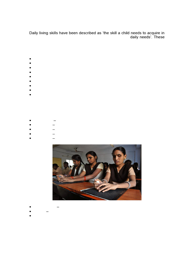 Adl | PDF | Hygiene | Visual Impairment