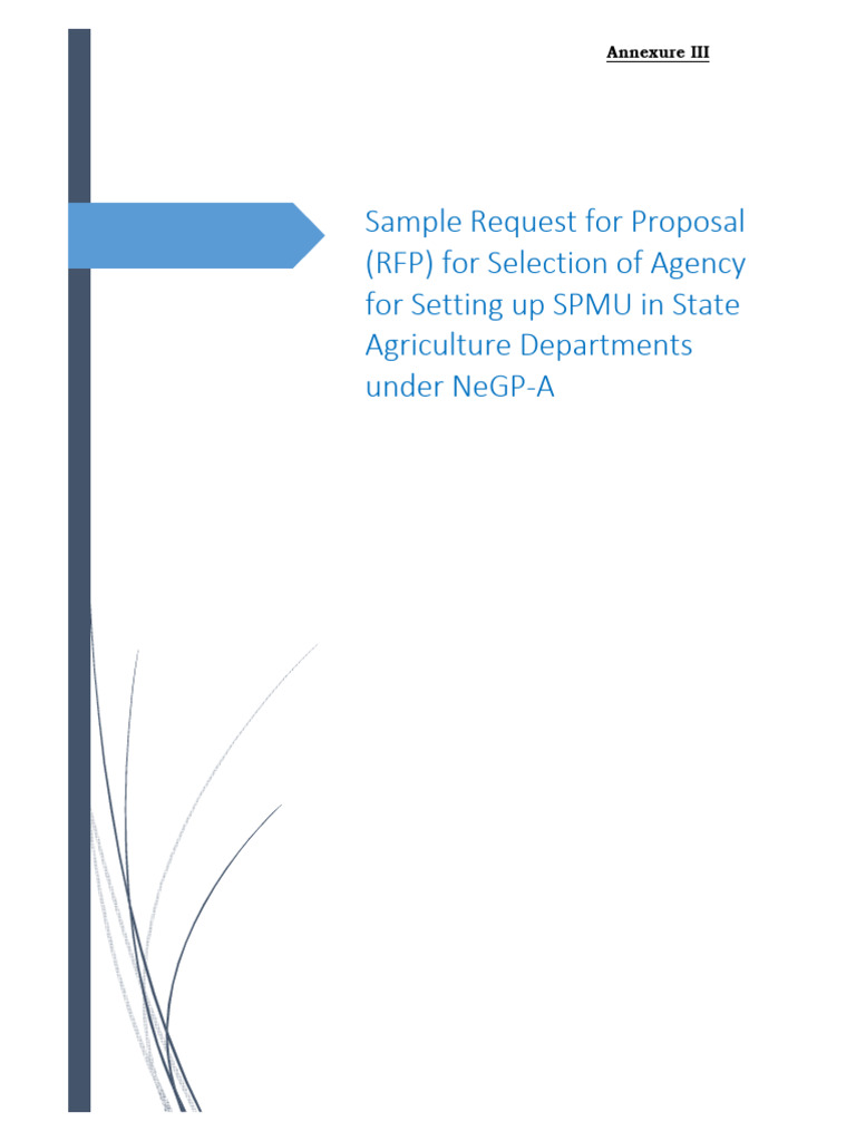 Sample RFP of SPMU NeGPA | PDF | Non Disclosure Agreement | Request For Proposal