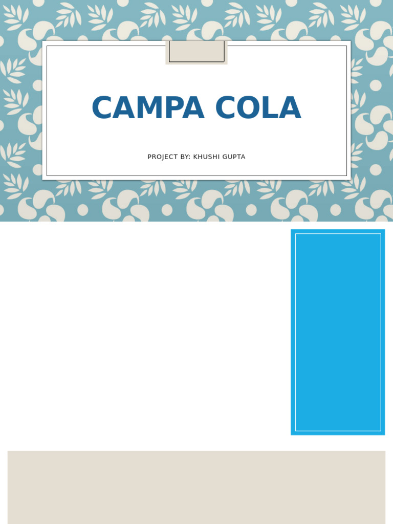 Campa V) Colah | PDF