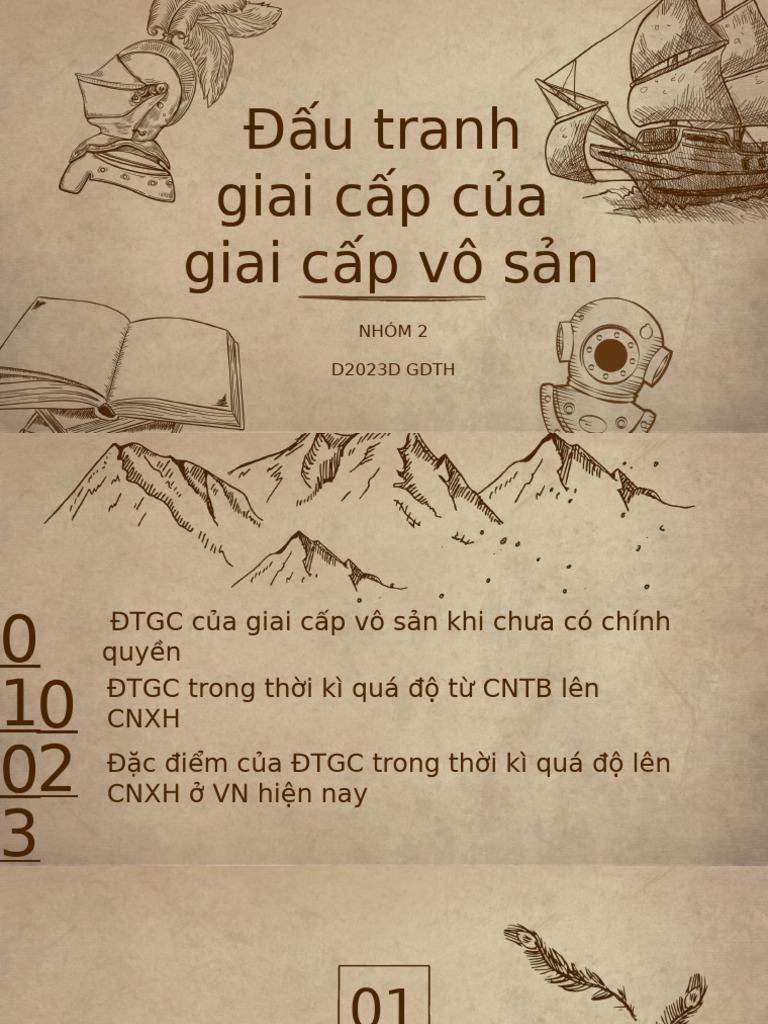 Đấu tranh giai cấp của giai cấp vô sản: Nhóm 2 D2023D GDTH | PDF