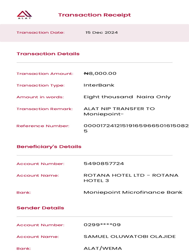 Transaction Receipt | PDF
