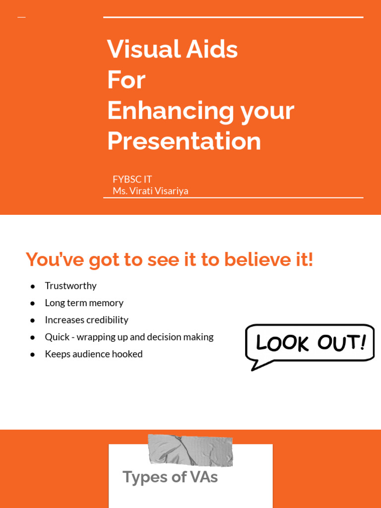 Visual Aids for Effective Presentations | PDF