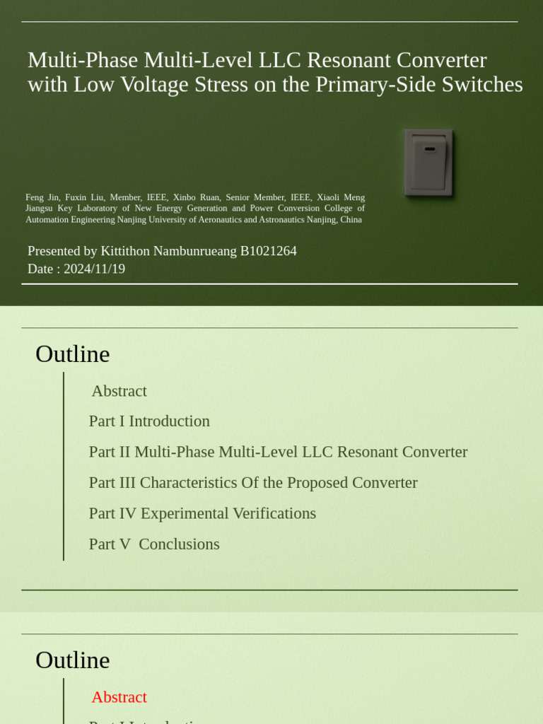Multi-Phase LLC Resonant Converter Design | PDF | Electromagnetism ...