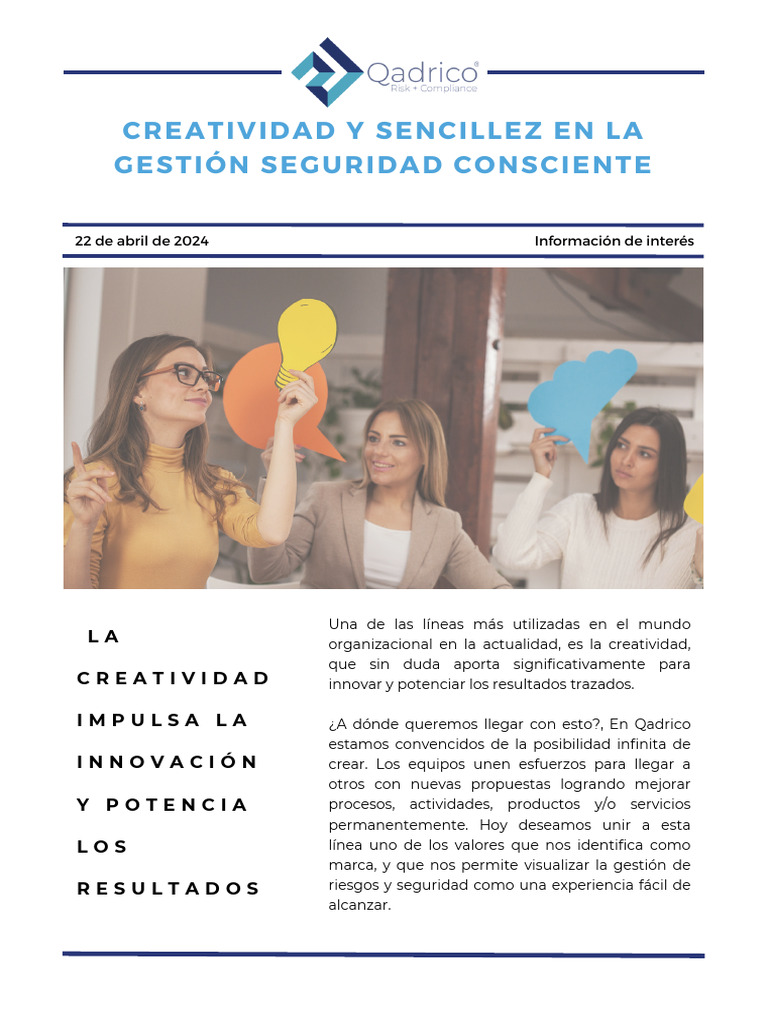 Creatividad y Sencillez en Seguridad | PDF | Creatividad | Valores
