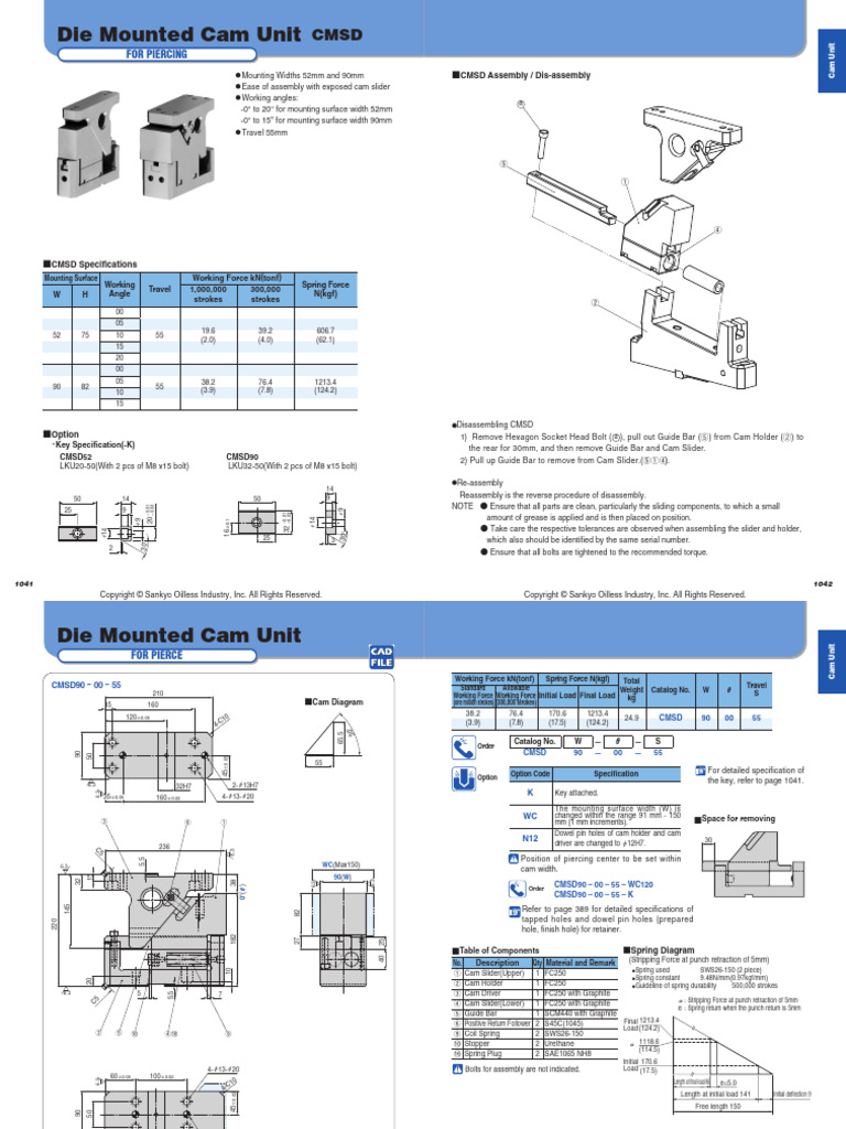 Die Mounted Cam Unit | PDF | Mechanical Engineering