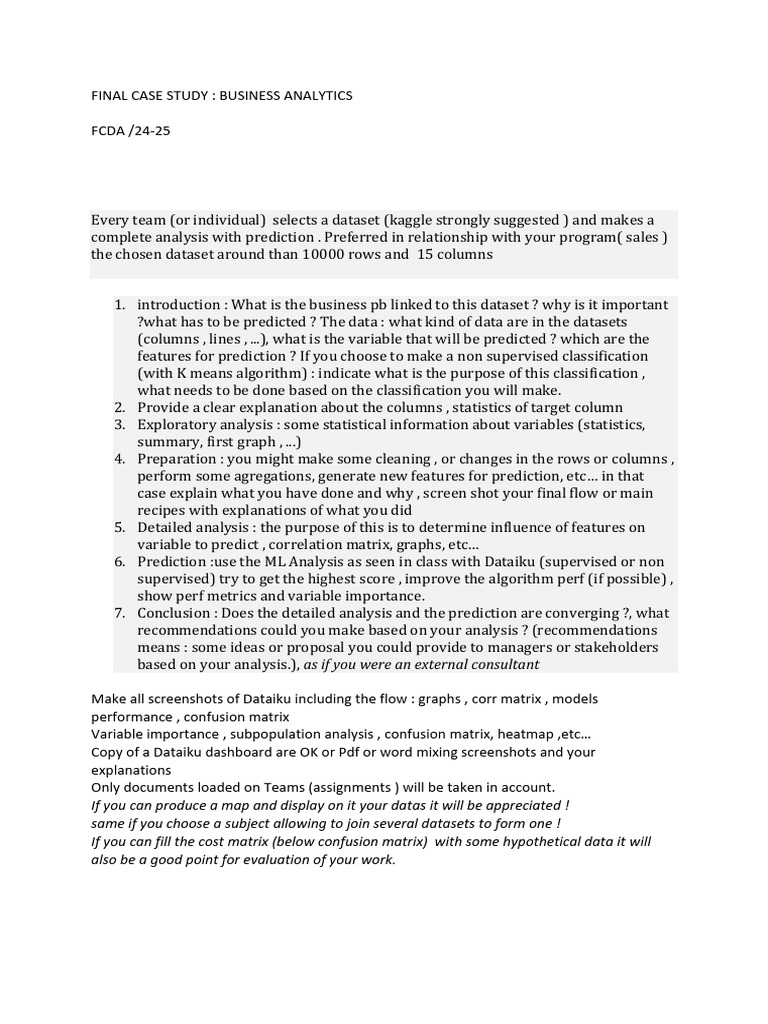 Final Case Study (3) | PDF | Matrix (Mathematics) | Statistical Classification