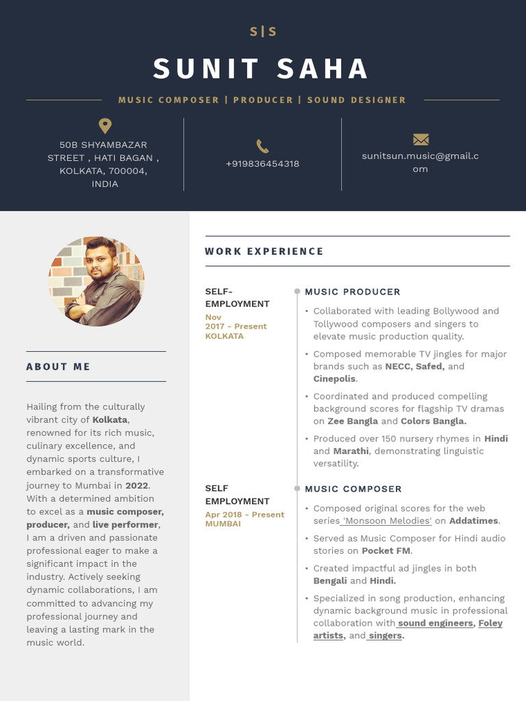 SUNIT_SAHA_RESUME | PDF