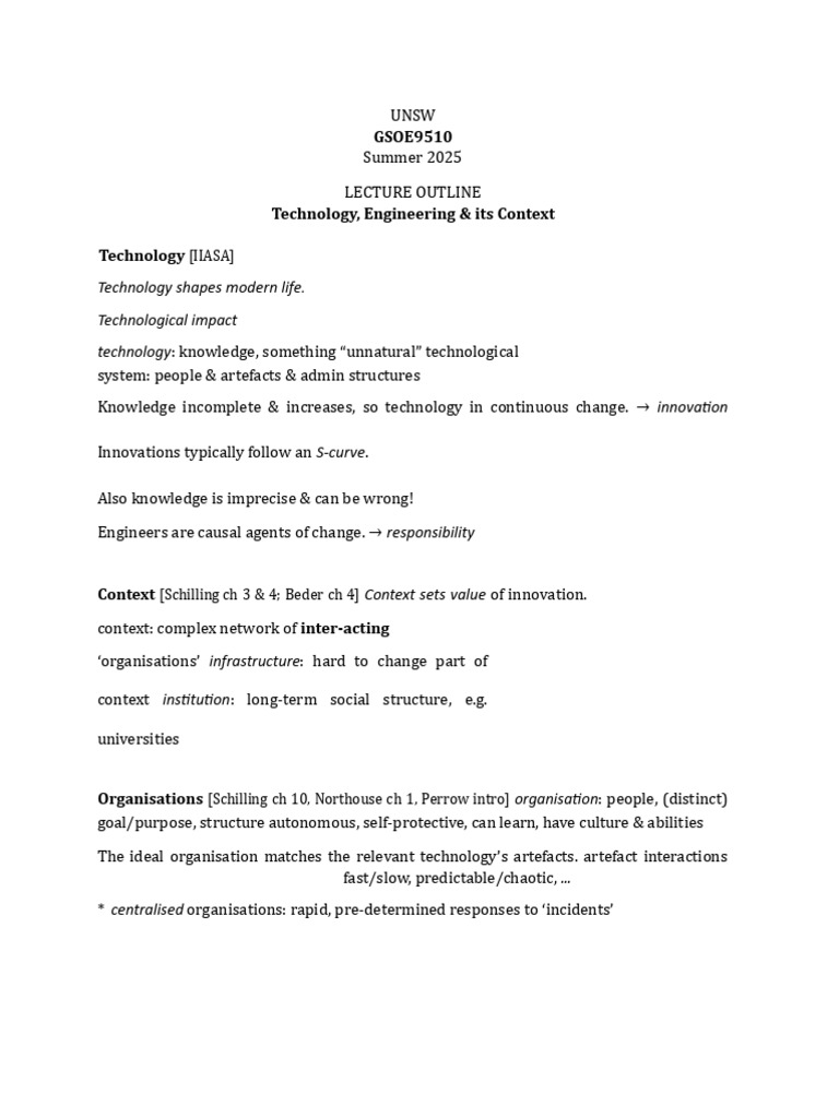 Week 1 - Tuesday - Lecture Outline | PDF