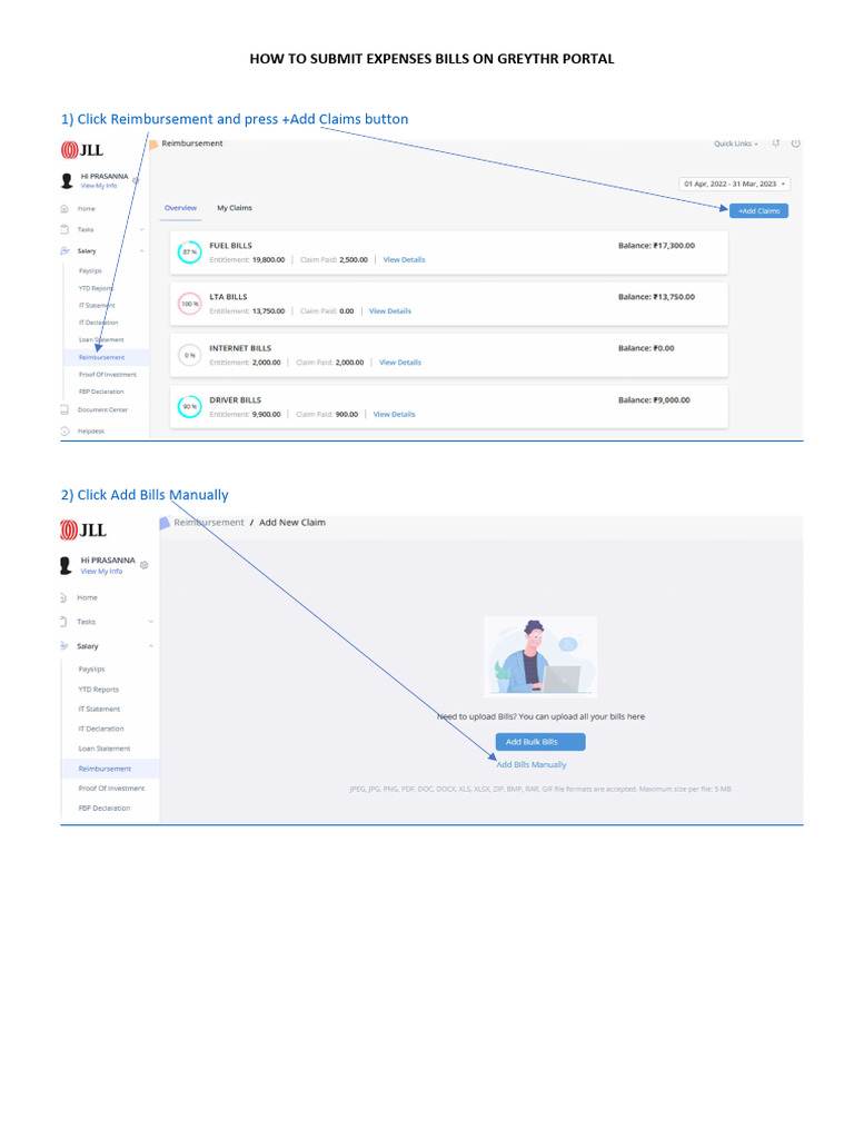 How To Submit Expenses Bills | PDF