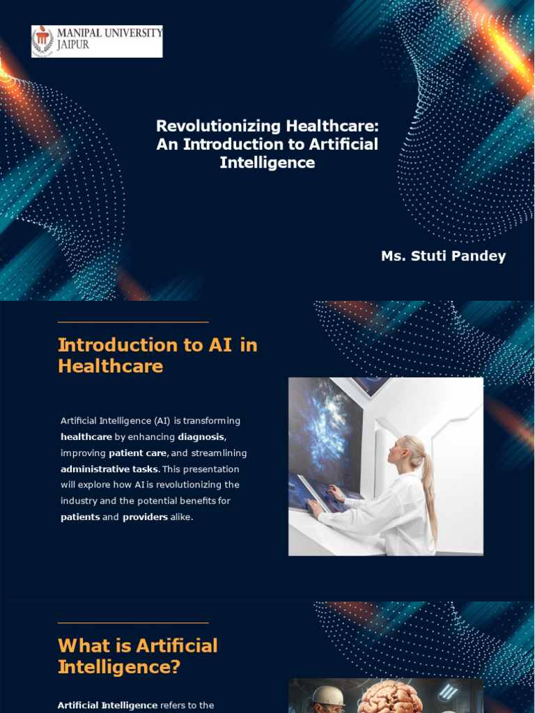 Revolutionizing Healthcare - An Introduction To Artificial Intelligence ...
