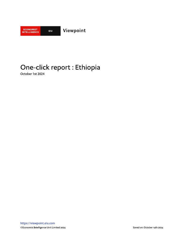 Ethiopia Report Oct 2024 | PDF