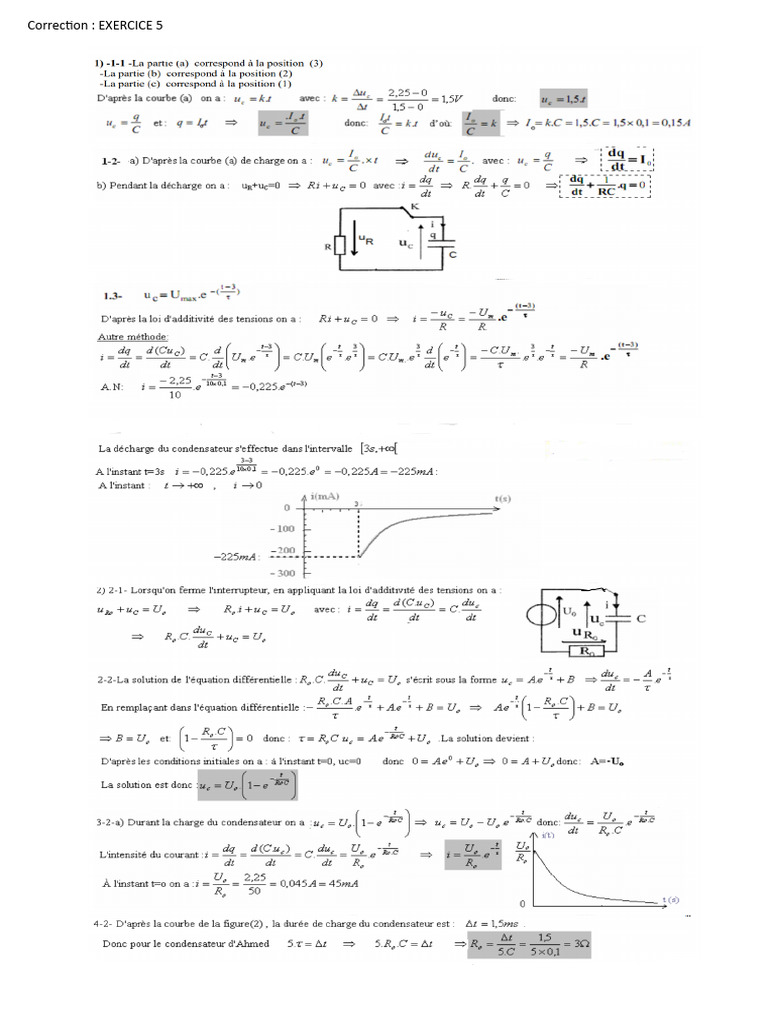 Correction EXERCICE 5 RC | PDF