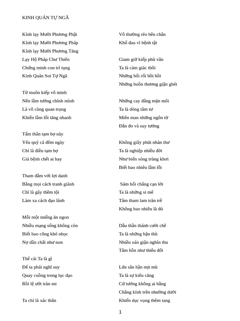 Kinh Quán T Ngã | PDF